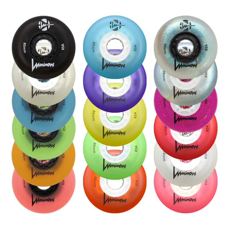 Luminous Wheels Inline 3 pack 100mm and larger Roller Skate O ahu